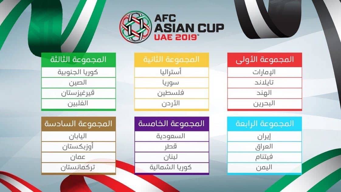 العراق في مجموعة متوازنة بكأس آسيا 2019 رياضة