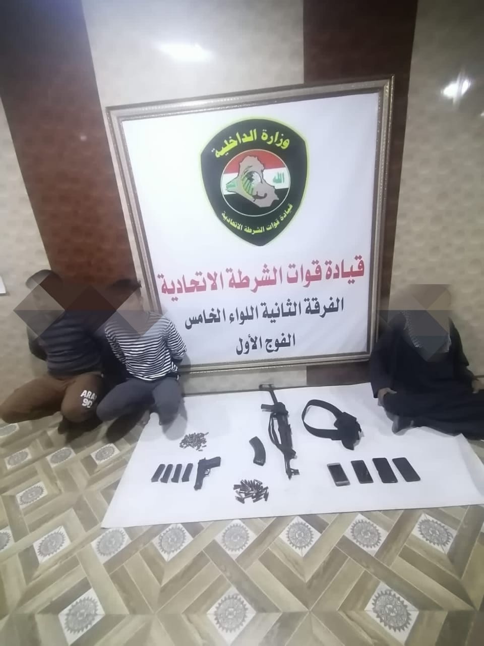 القبض على 10 متهمين بالدكة العشائرية ومصادرة أسلحتهم في بغداد صور أمن
