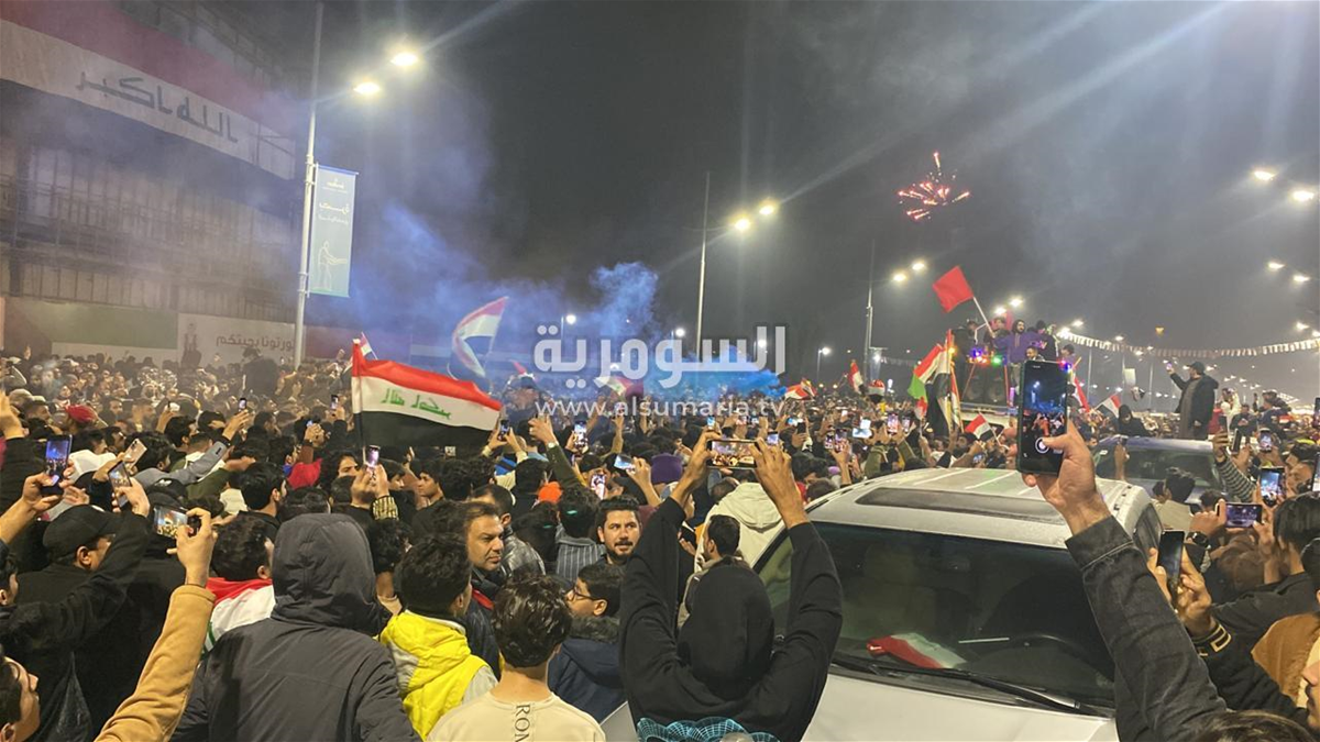Pictures .. Basra Corniche after qualifying for the Gulf semi-finals 25 ...